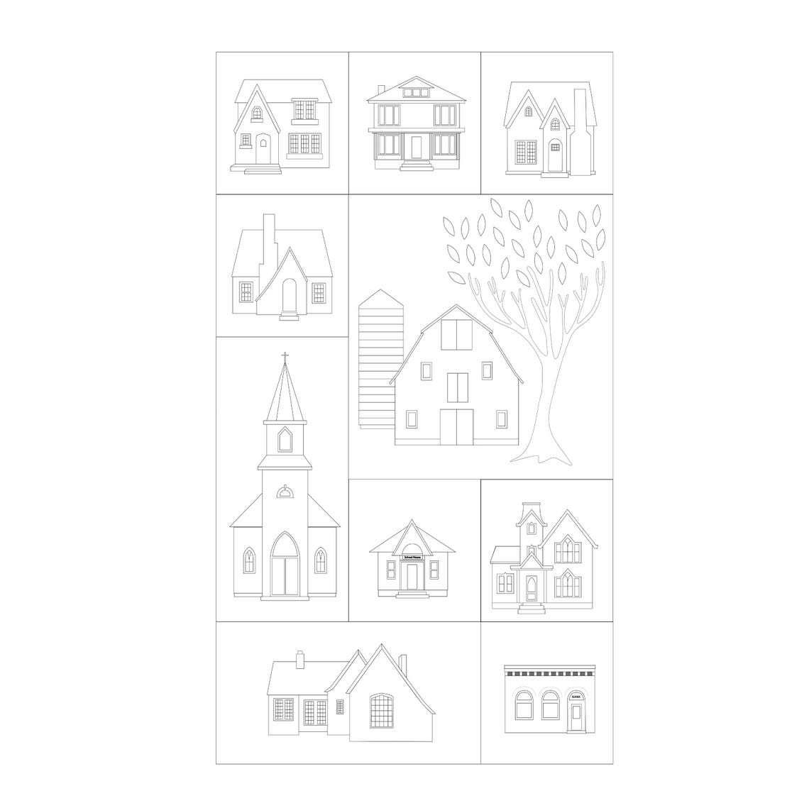 The Historic Village - Tiny Tudor Wool Applique Block of the Month PDF ...
