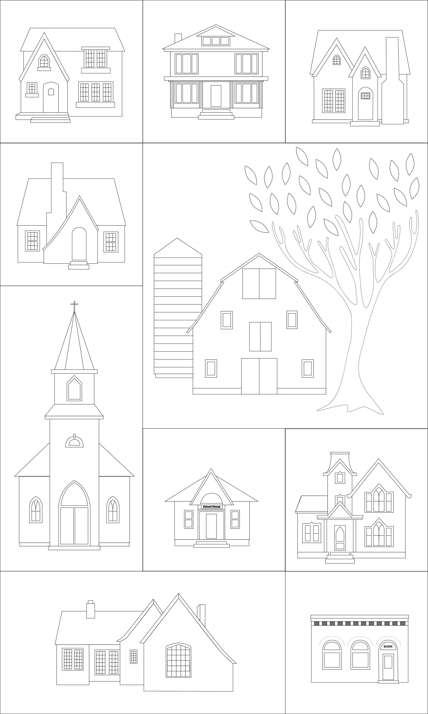 The Historic Village - One Room Schoolhouse Wool Applique Block of the ...