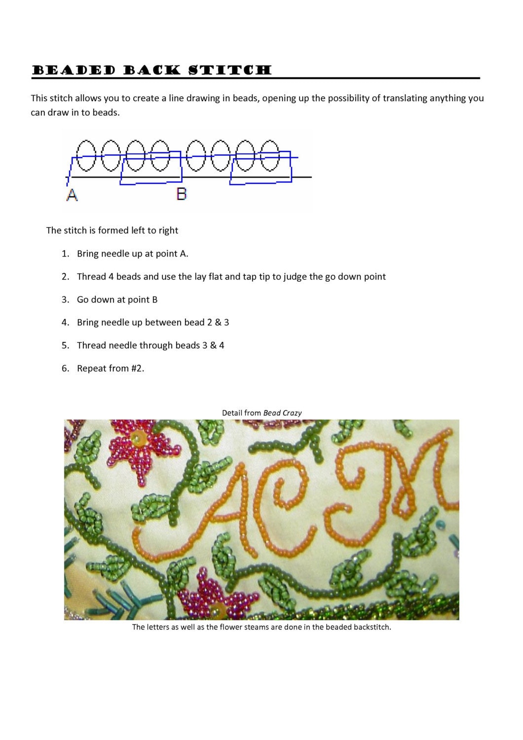 PDF Pattern - 9 Bead Embroidery Stitches - Etsy