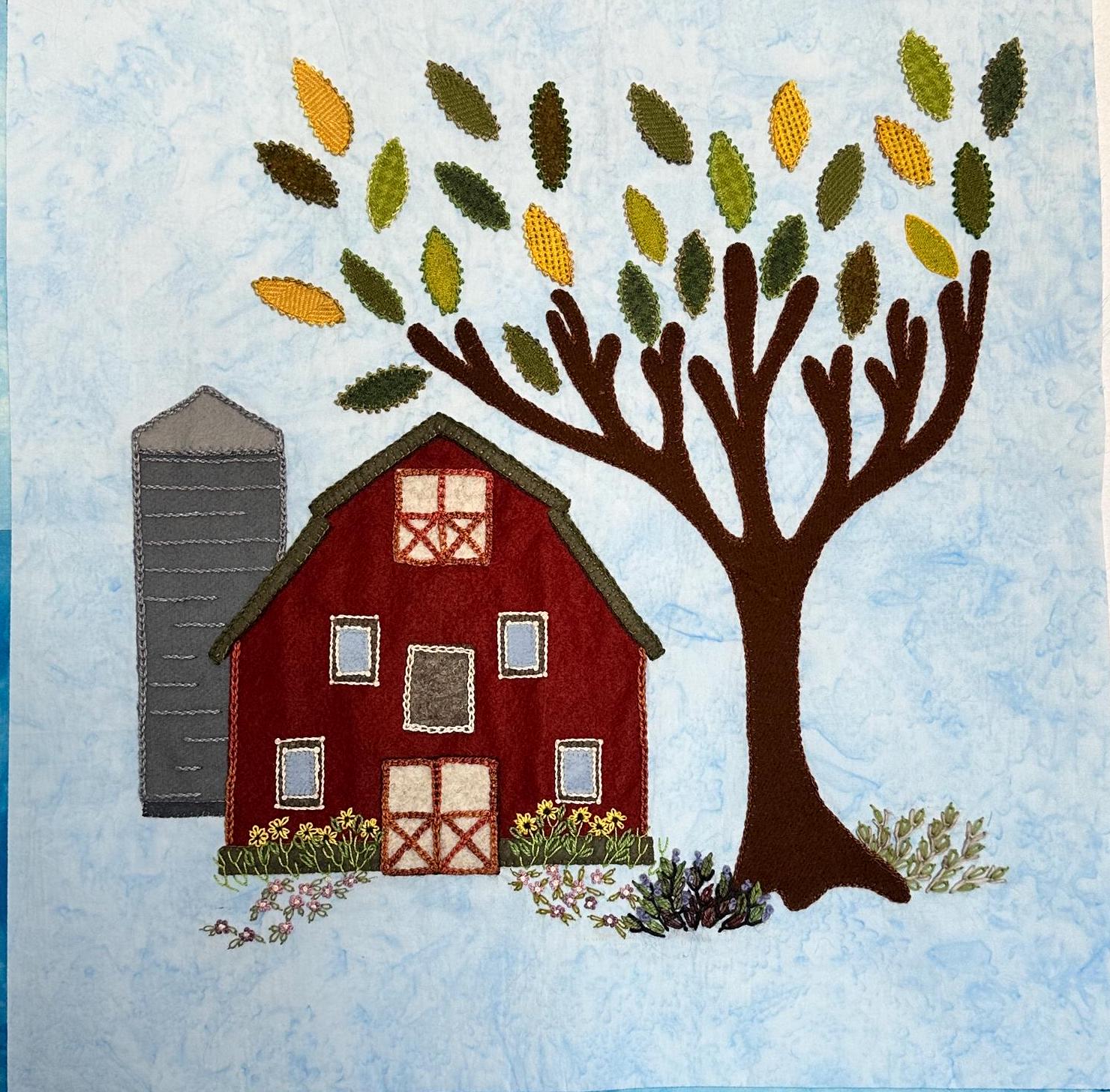 The Historic Village - Barn & Silo Wool Applique Block of the Month PDF ...