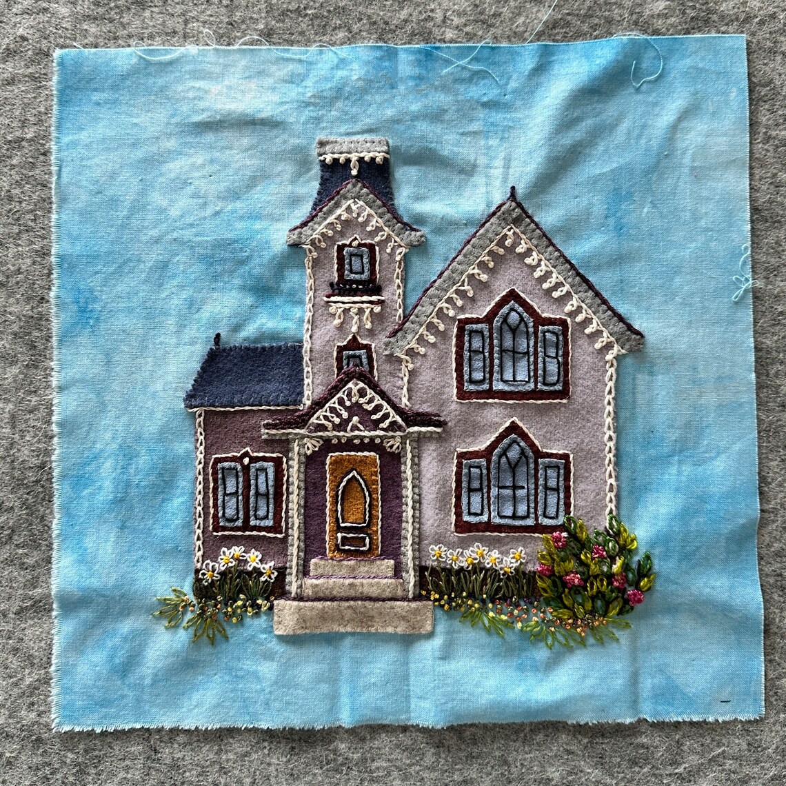The Historic Village - Victorian Cottage Wool Applique Block of the ...