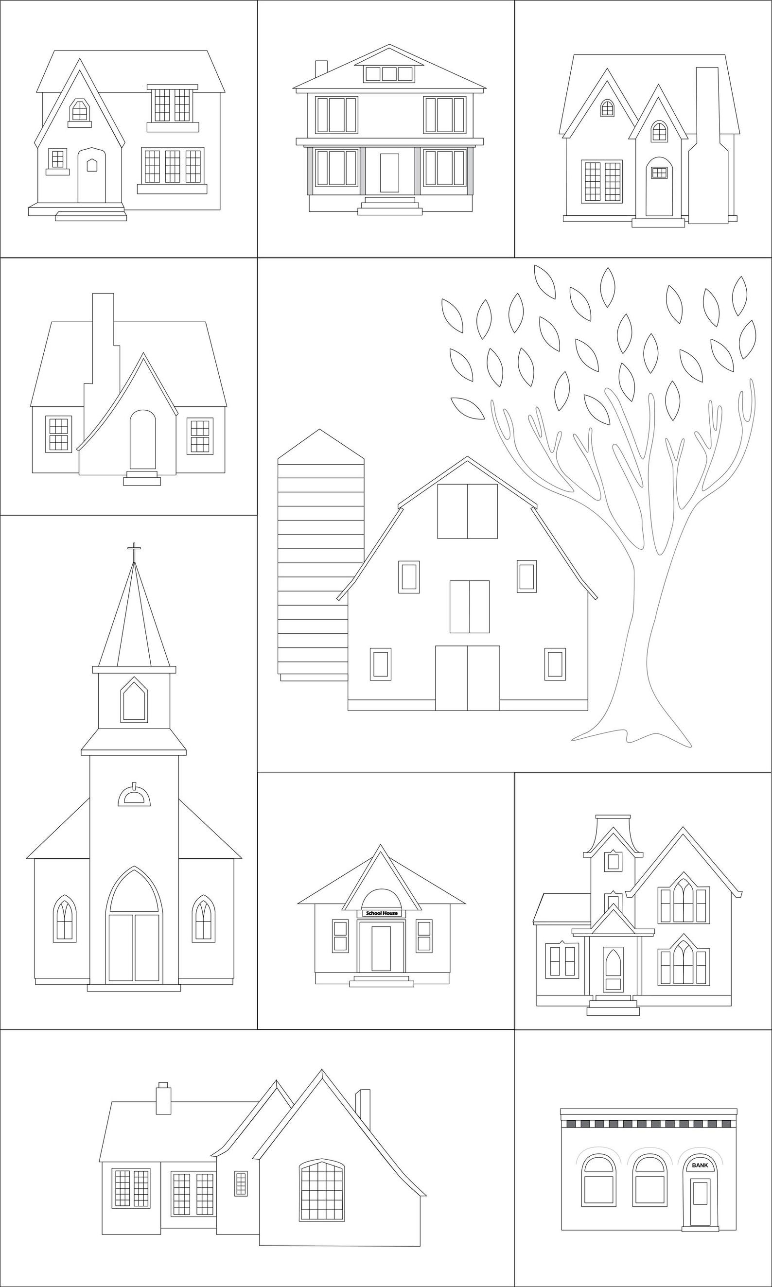 The Historic Village - Barn & Silo Wool Applique Block of the Month PDF ...
