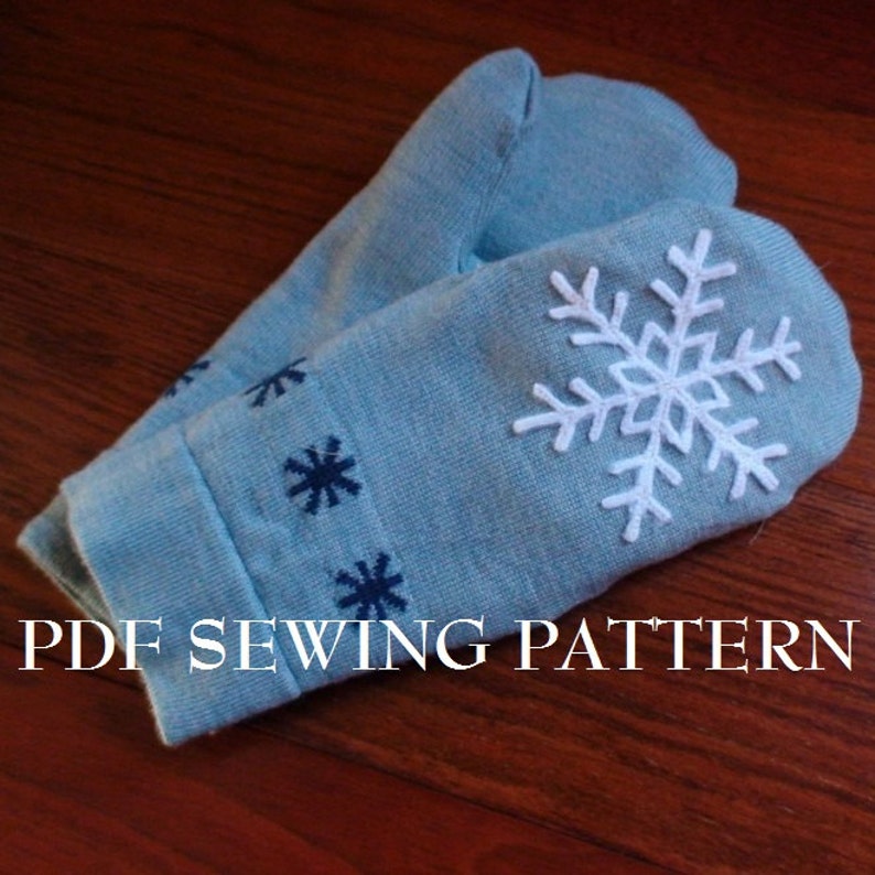 PDF Sewing Pattern: Snowflake Sweater Mittens - Etsy