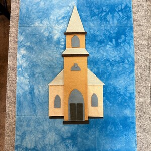 The Historic Village - Prairie Church Wool Applique Block of the Month ...