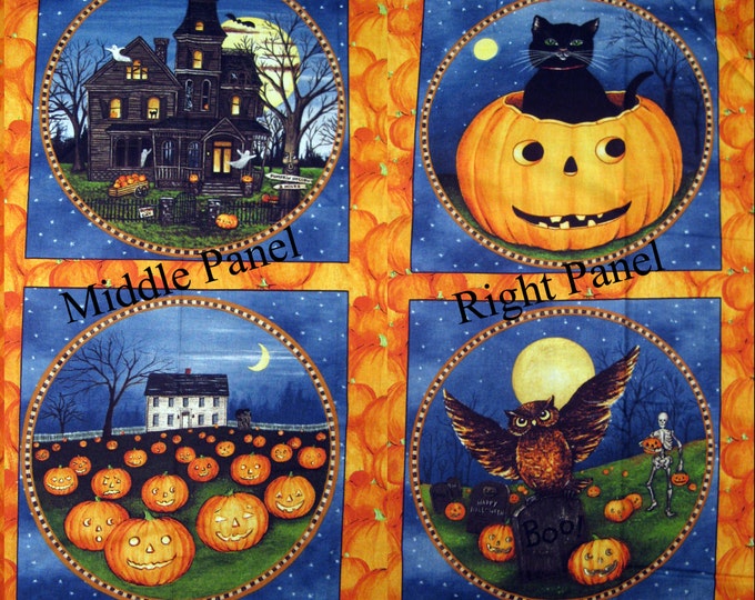 Halloween Pillow Panels Cat Bat Tombstone Skeleton Haunted - Etsy