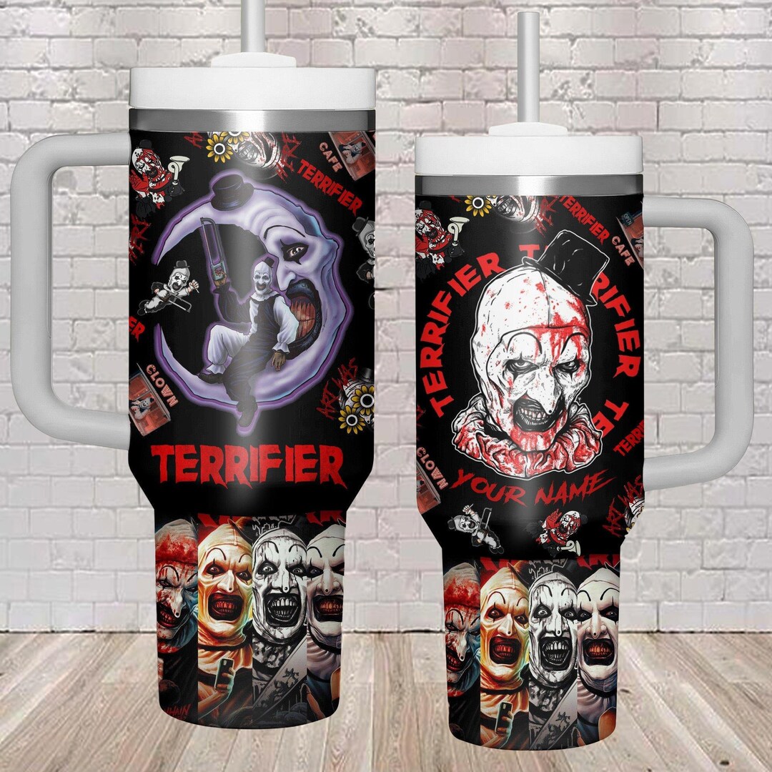 Terrifier Tumbler 40 Oz, Terrifier Horror Tumbler Cup, the Scary Clown ...