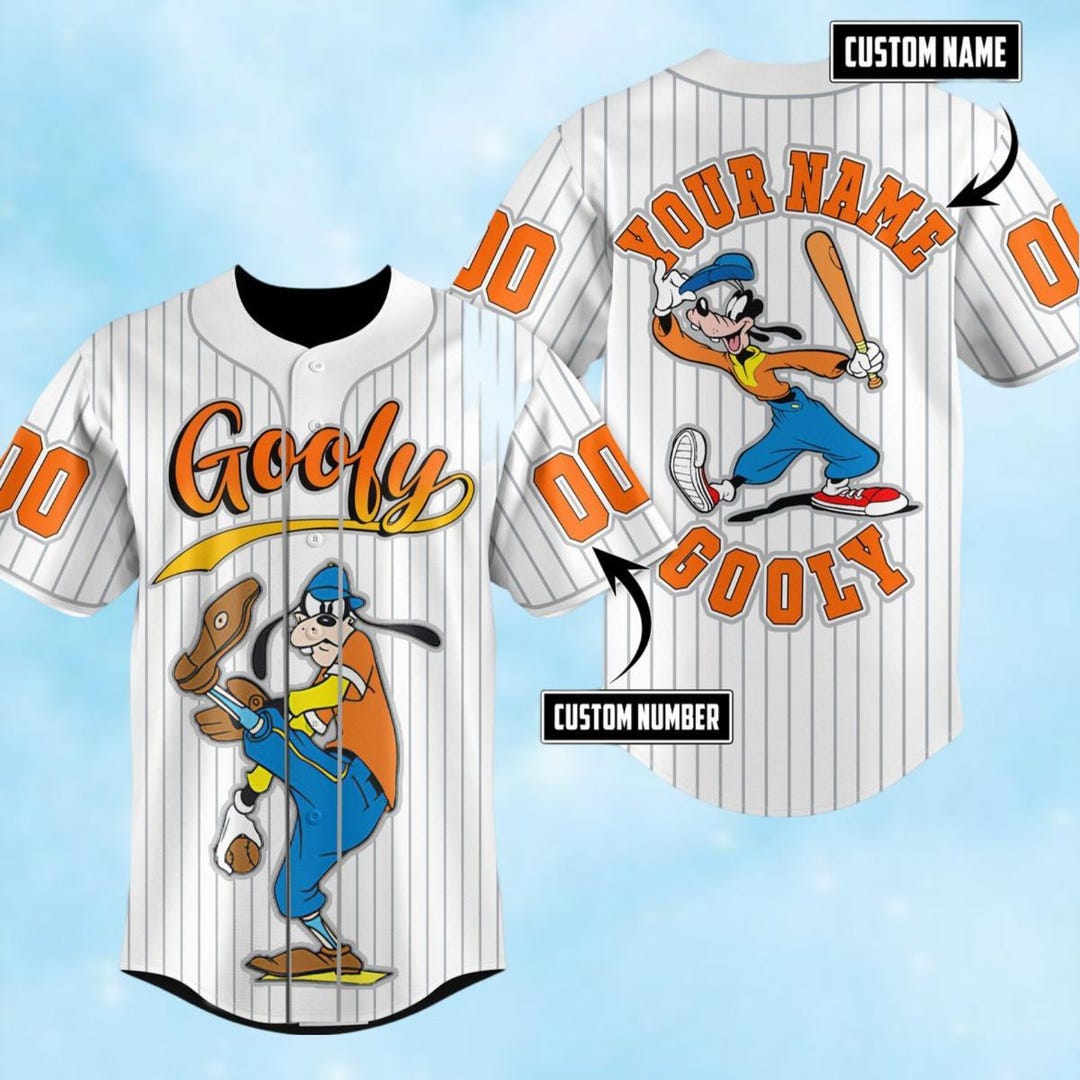 Personalized Goofy Baseball Jersey, Disney Goofy Baseball Shirt, Funny ...
