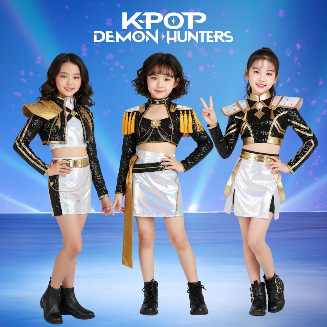 Kpop Demon Hunters Huntrix Costume Set, Huntrix Cosplay Costume for Fan ...