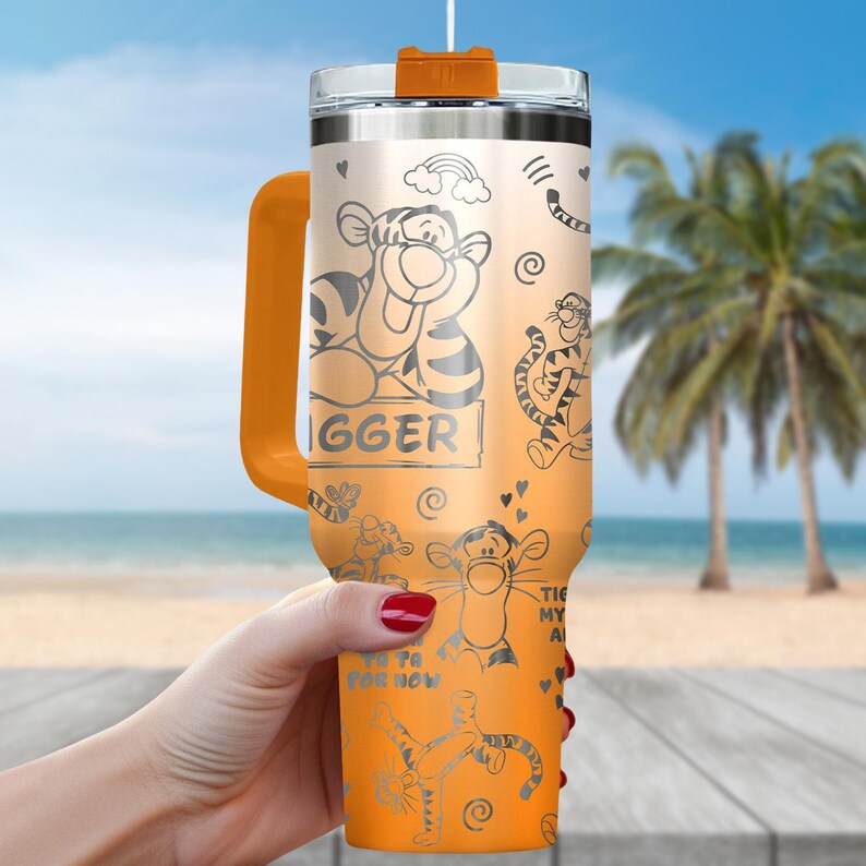 Disney Tigger Engraved Tumbler, Winnie the Pooh 40oz Tumbler, Tigger ...