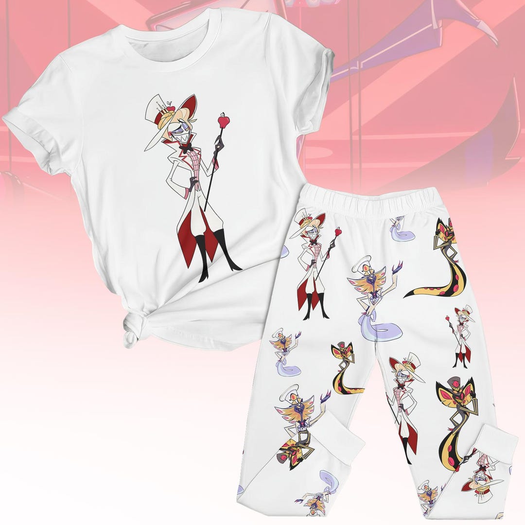 Hazbin Hotel Lucifer Xmas Pajamas, Hazbin Hotel Shirt, Angel Dust ...