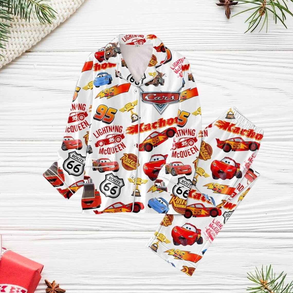 Lightning Mcqueen Pajamas, Mcqueen Pajamas Pants, Cars Movie Holiday ...