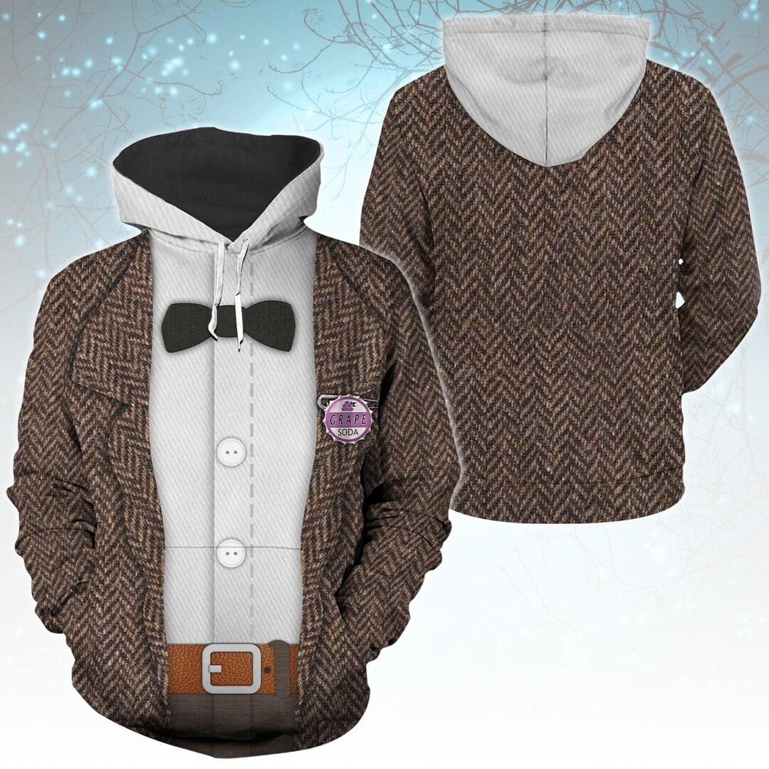 Carl up Movie Costume Hoodie and Joggers, Old Man Carl Disney Outfit ...