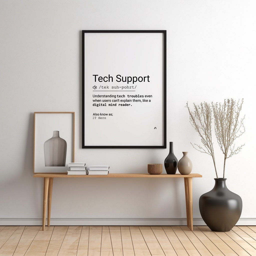 Tech Support Poster, Helpdesk Poster, Sysadmin Gift, Tech Support Gift ...