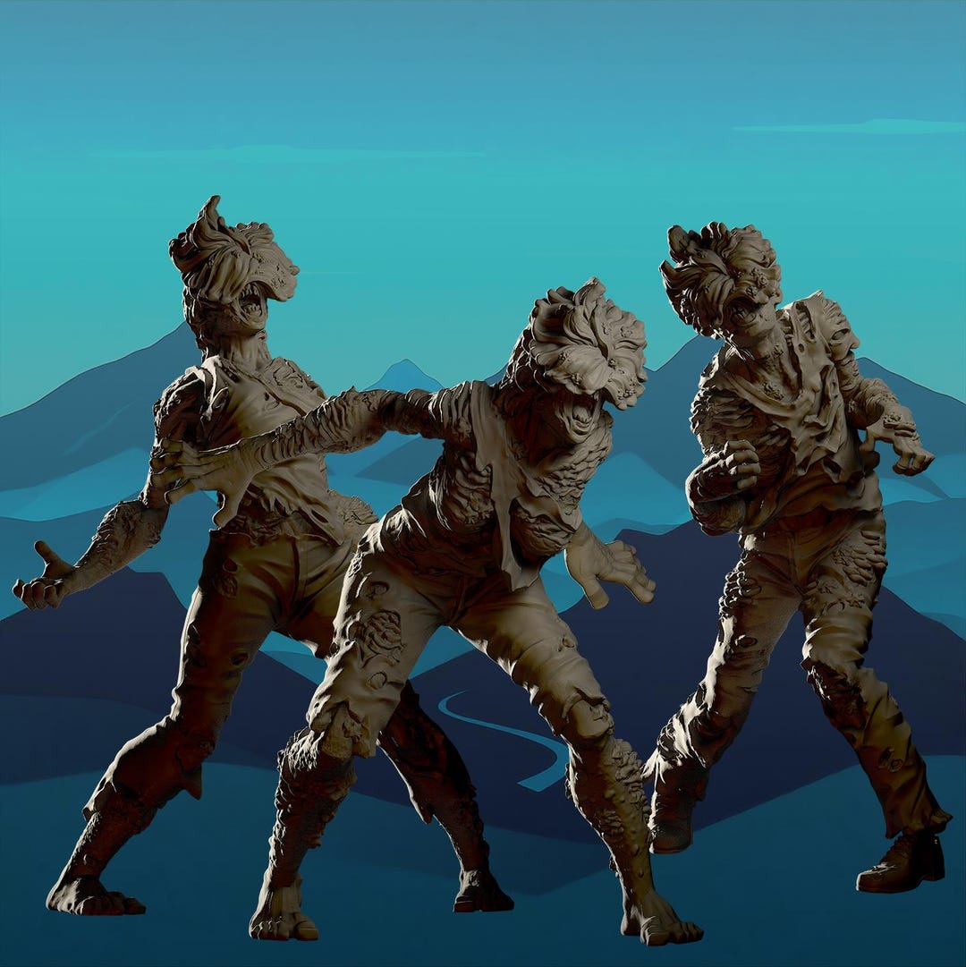 Pack the Last of Us Zombie Miniatures Zombicide / Wasteland / Walking ...