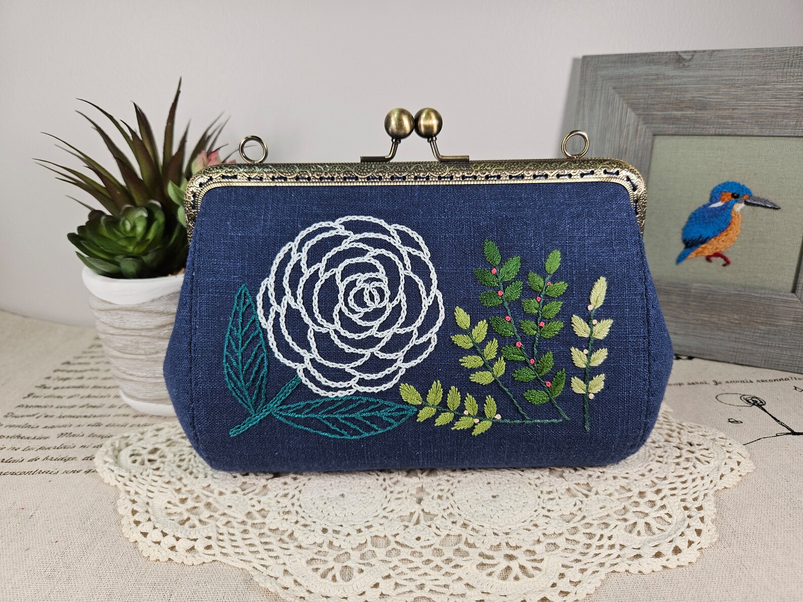 Hand Embroidered Bag,embroidery Bag,shoulder Bag,handmade Clutch ...