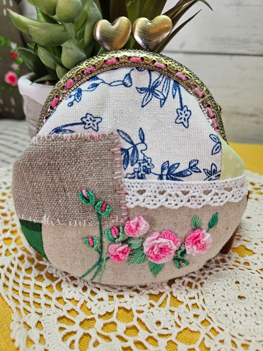Coin Purse,patchwork Quilted Purse, Handmade Purse, Hand Sewn Bags ...