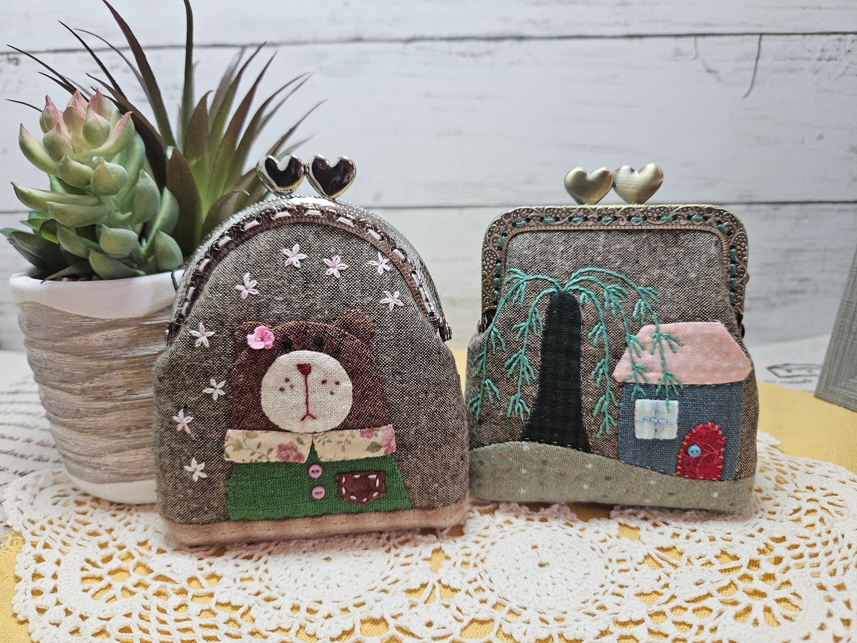 Coin Purse,patchwork Quilted Purse, Handmade Purse, Hand Sewn Bags - Etsy