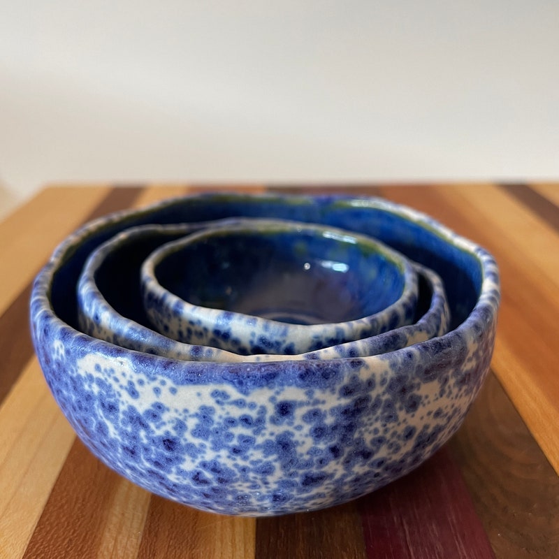 Blue Ceramic Bowls - Etsy