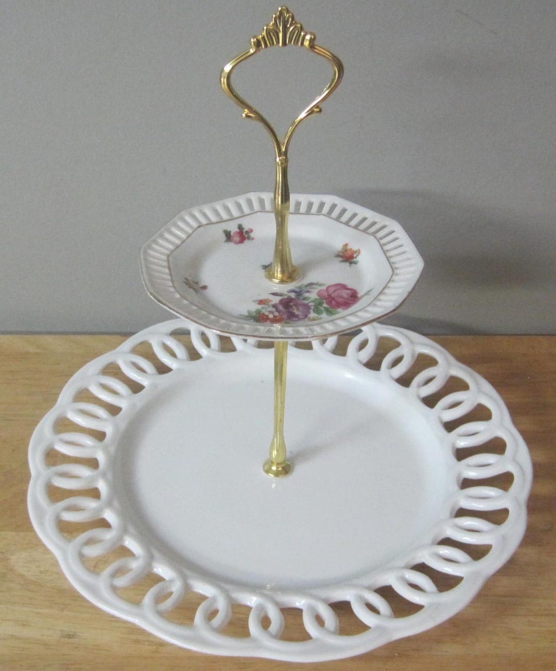 Two-tiered Serving Plate. - Etsy