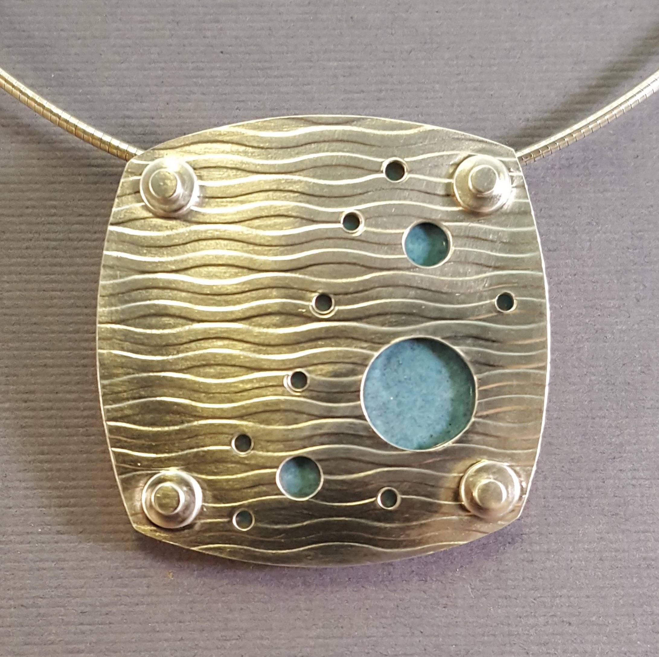 Mixed Metal Rounded Square Pendant Collection Number 4 - Etsy Canada