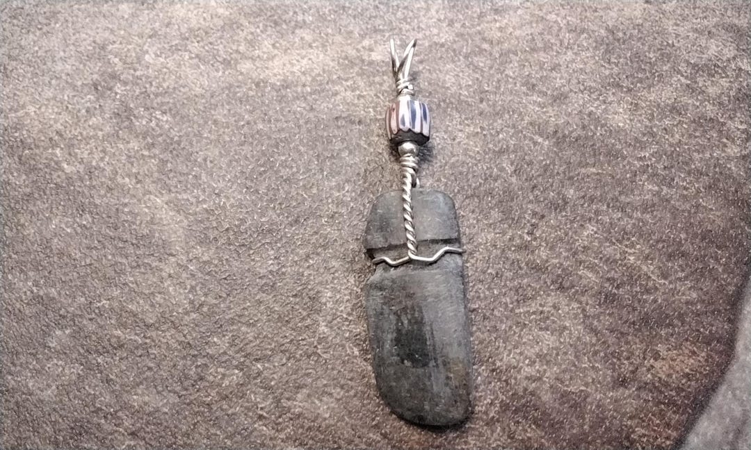 Stone Hand Axe Small Sterling Silver Wire Wrapped Pendent Necklace ...
