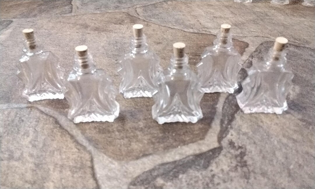 Potion Glass Bottles for 6 Mini Triangle Shape Bottles From the 1920's ...
