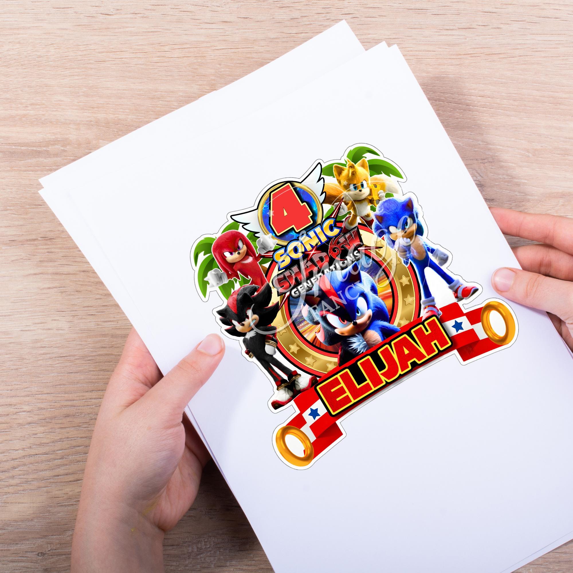 Digital Download Sonic Cake Topper. - Etsy