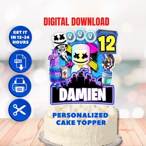 Printable Personalized Video Game Cake Topper. - Etsy