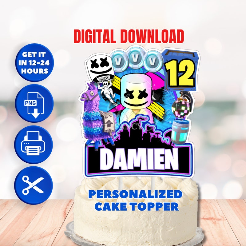 Fortnight Cake Topper - Etsy