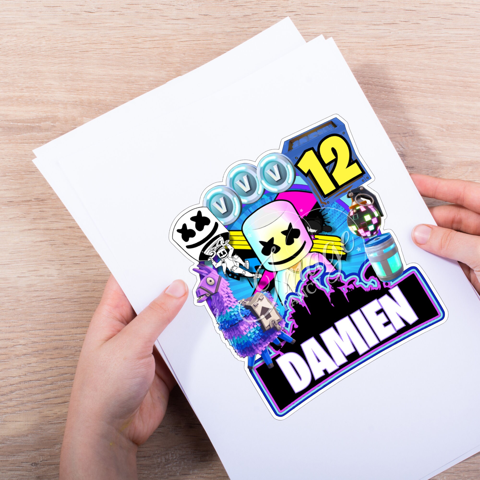 Printable Personalized Video Game Cake Topper. - Etsy