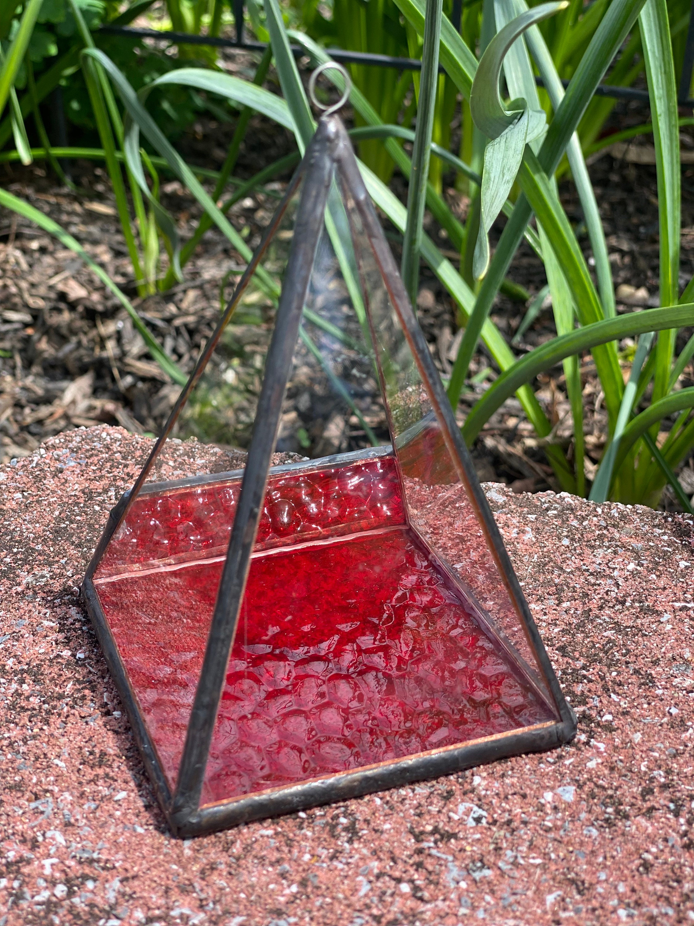 Stained Glass Prism Pyramid Mini Terrarium - Etsy