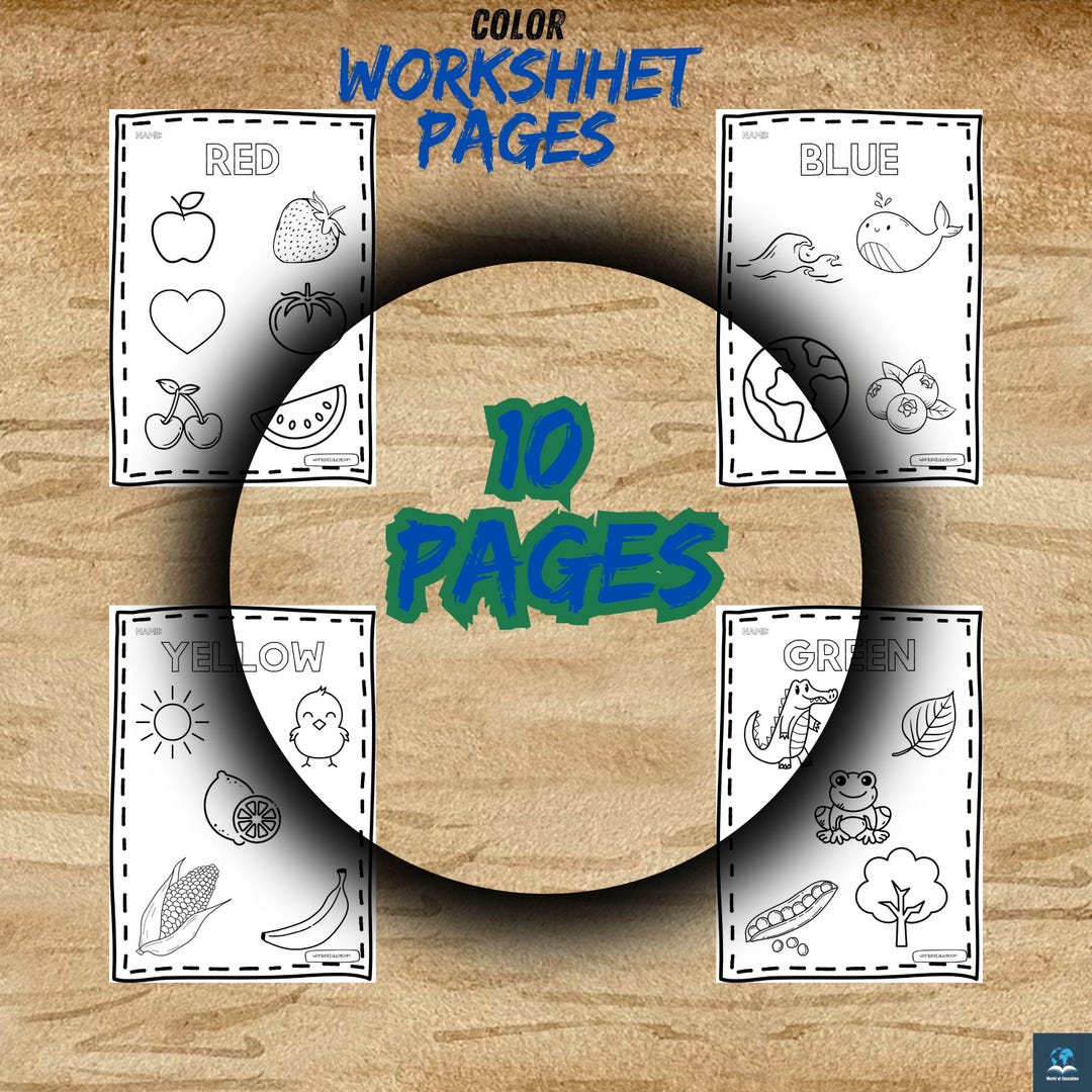 Preschool Colors Worksheets, Kindergarten Coloring Pages, Teacher ...