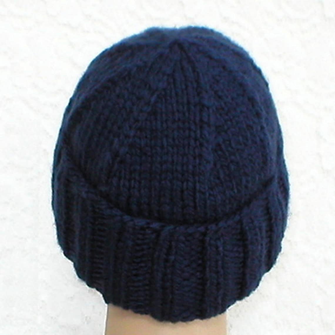 Navy Blue Watch Cap - Navy Brimmed Beanie -unisex Blue Hat - Navy Blue ...