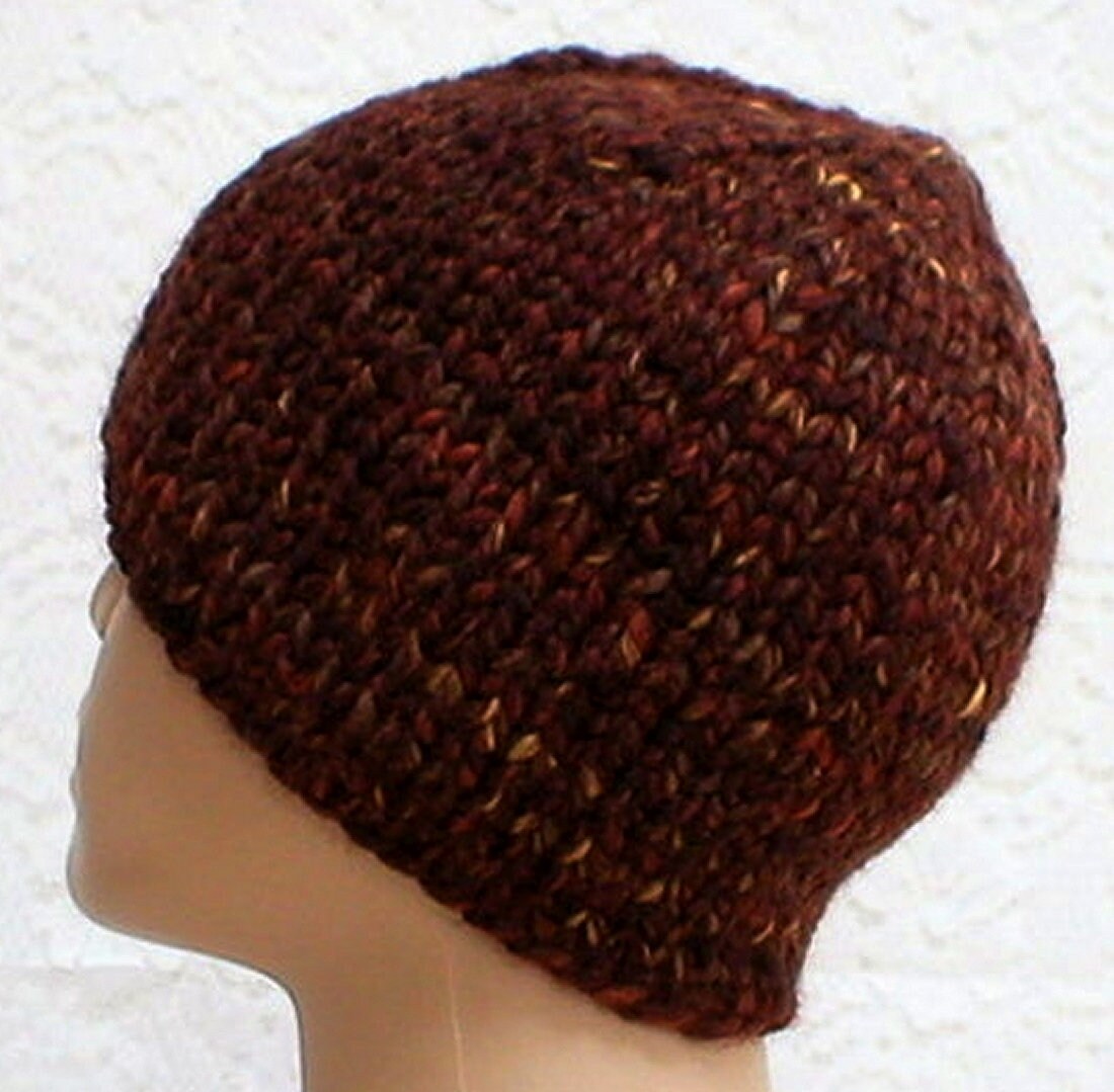 Brown Rust Camel Tweed Beanie Hat Unisex Brown Winter Hat Mens - Etsy