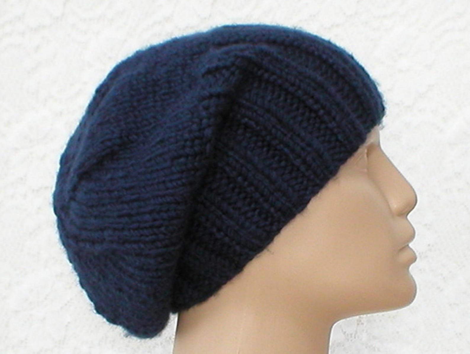 Navy Blue Watch Cap - Navy Brimmed Beanie -unisex Blue Hat - Navy Blue ...