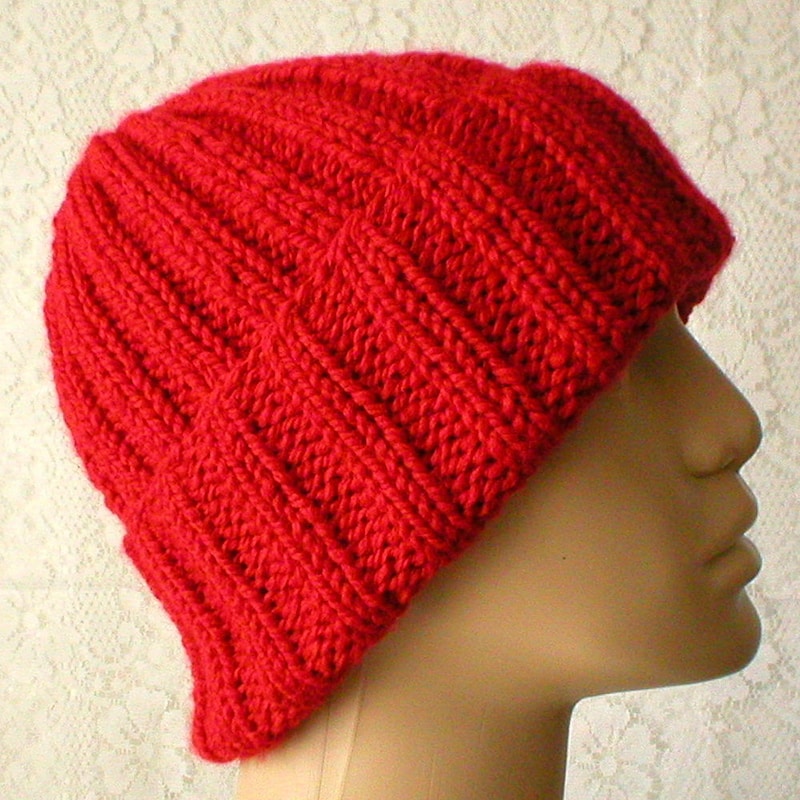 Red Knit Hat - Etsy