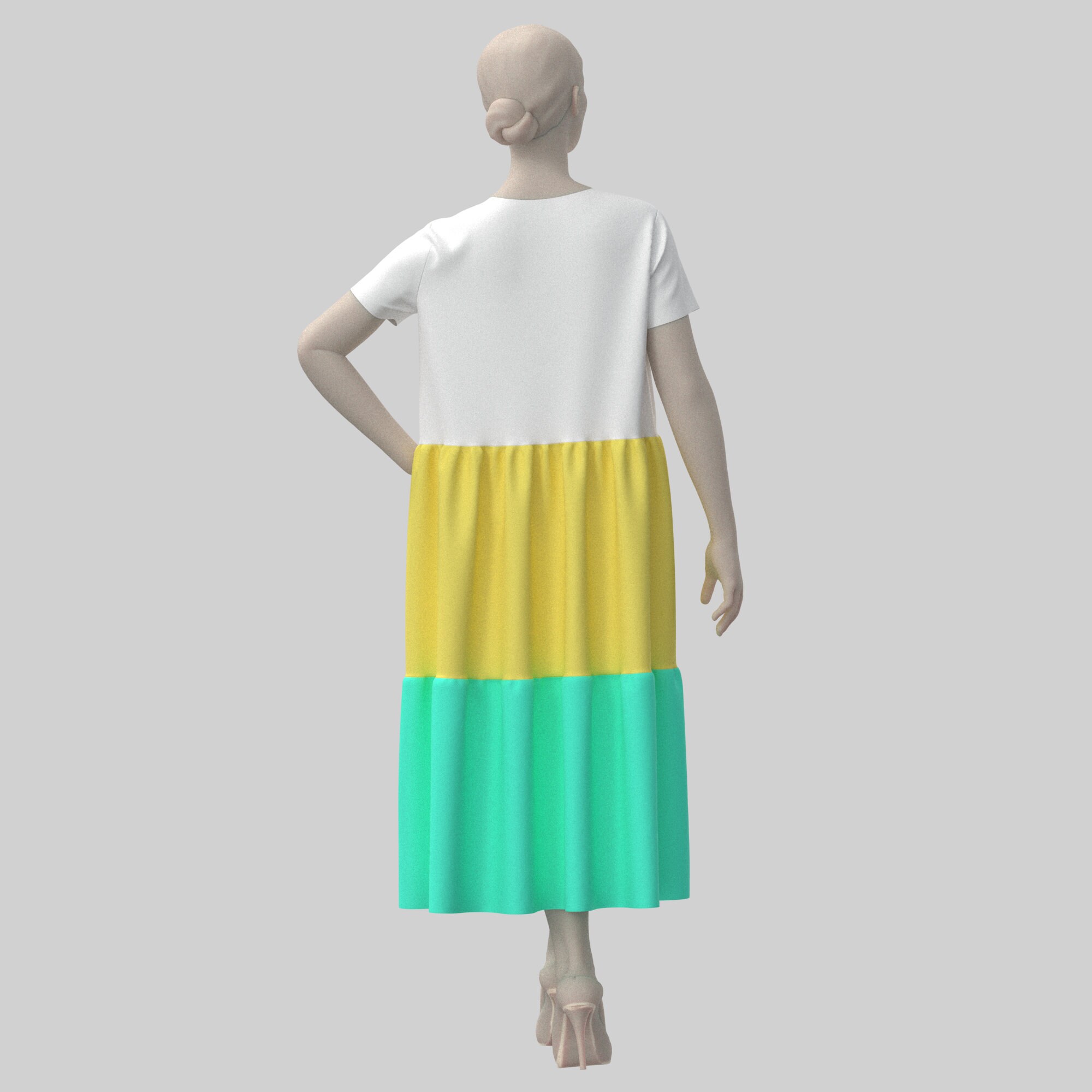 Lathyrus Dress, Tiered Buffet Dress Sewing Pattern, Summer Tiered Dress ...