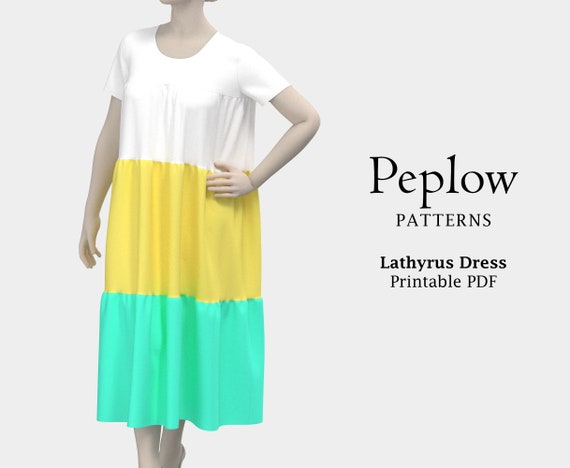 Lathyrus Dress Tiered Buffet Dress Sewing Pattern Summer | Etsy