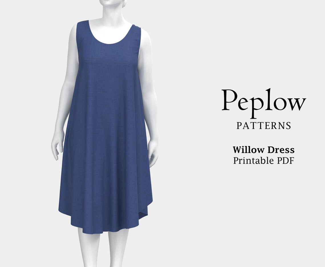 Tent Dress Printable PDF Sewing Pattern Trapeze Dress Flowy - Etsy