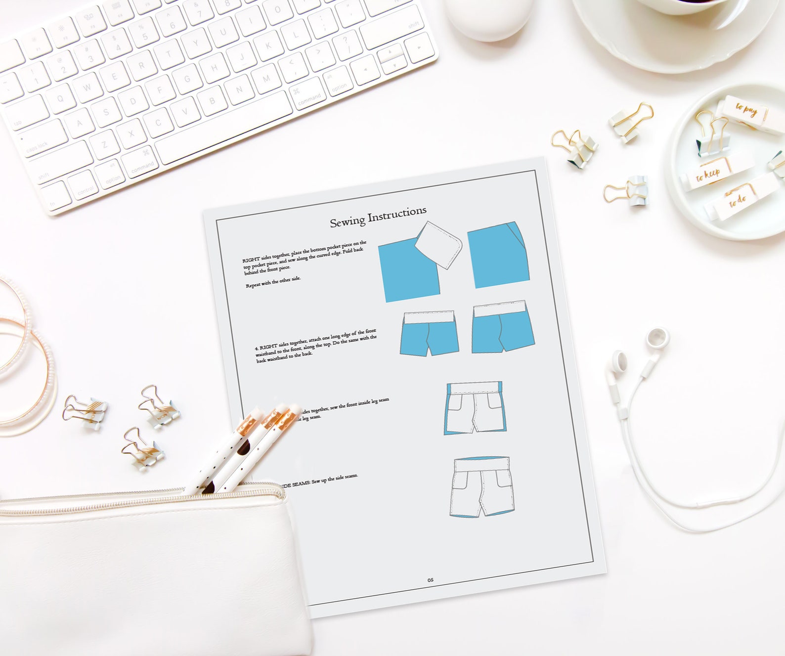 Women's Shorts Printable Sewing Pattern Pleated Shorts - Etsy