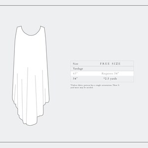 Tent Dress Printable PDF Sewing Pattern, Trapeze Dress, Flowy, Beach ...