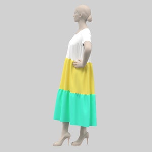 Lathyrus Dress, Tiered Buffet Dress Sewing Pattern, Summer Tiered Dress ...