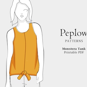 Front Tie Shirt Sewing Pattern Printable PDF 1 Yard Easy - Etsy