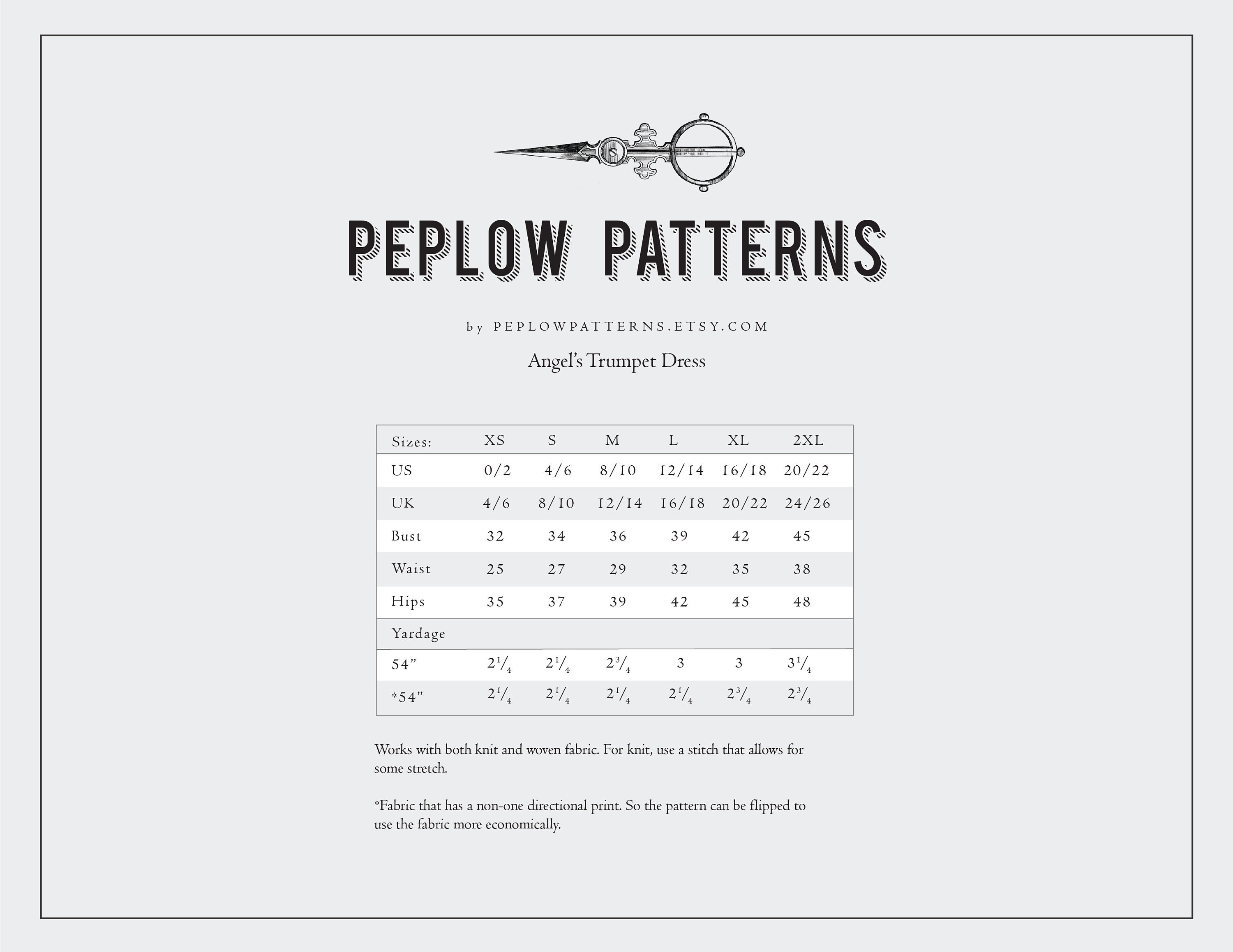 Sleeveless Buffet Dress Sewing Pattern, Angel's Trumpet Dress, Summer ...