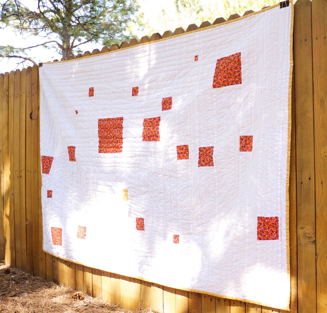 Modern Bed Quilt-twin Size. Clean and Fresh. Hand Quilted. - Etsy