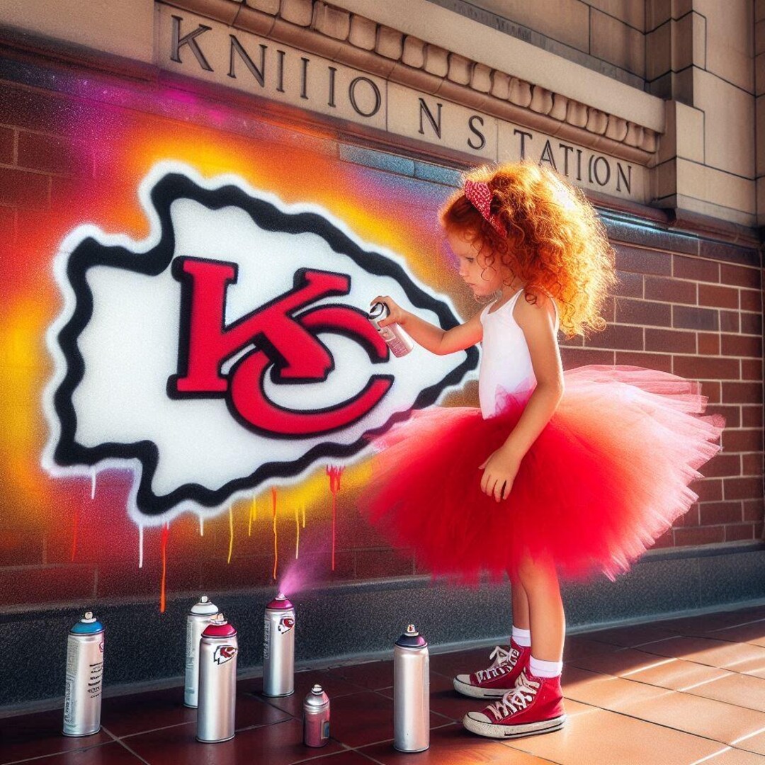 Chiefs Graffiti Art Print | Little Girl, Spray Paint, Union Station - Etsy