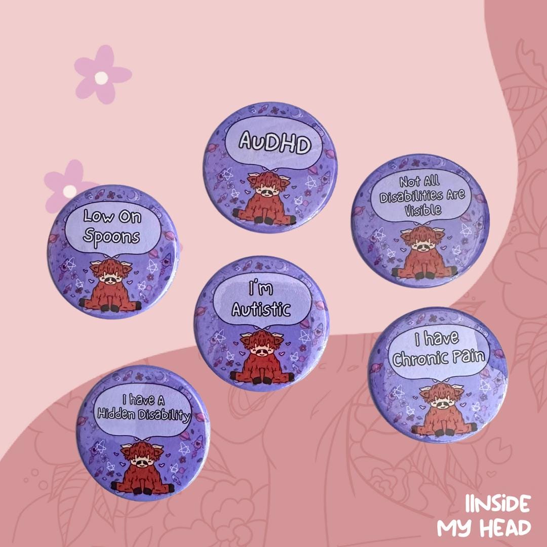 Cow Hidden Disability Badges - Etsy Australia