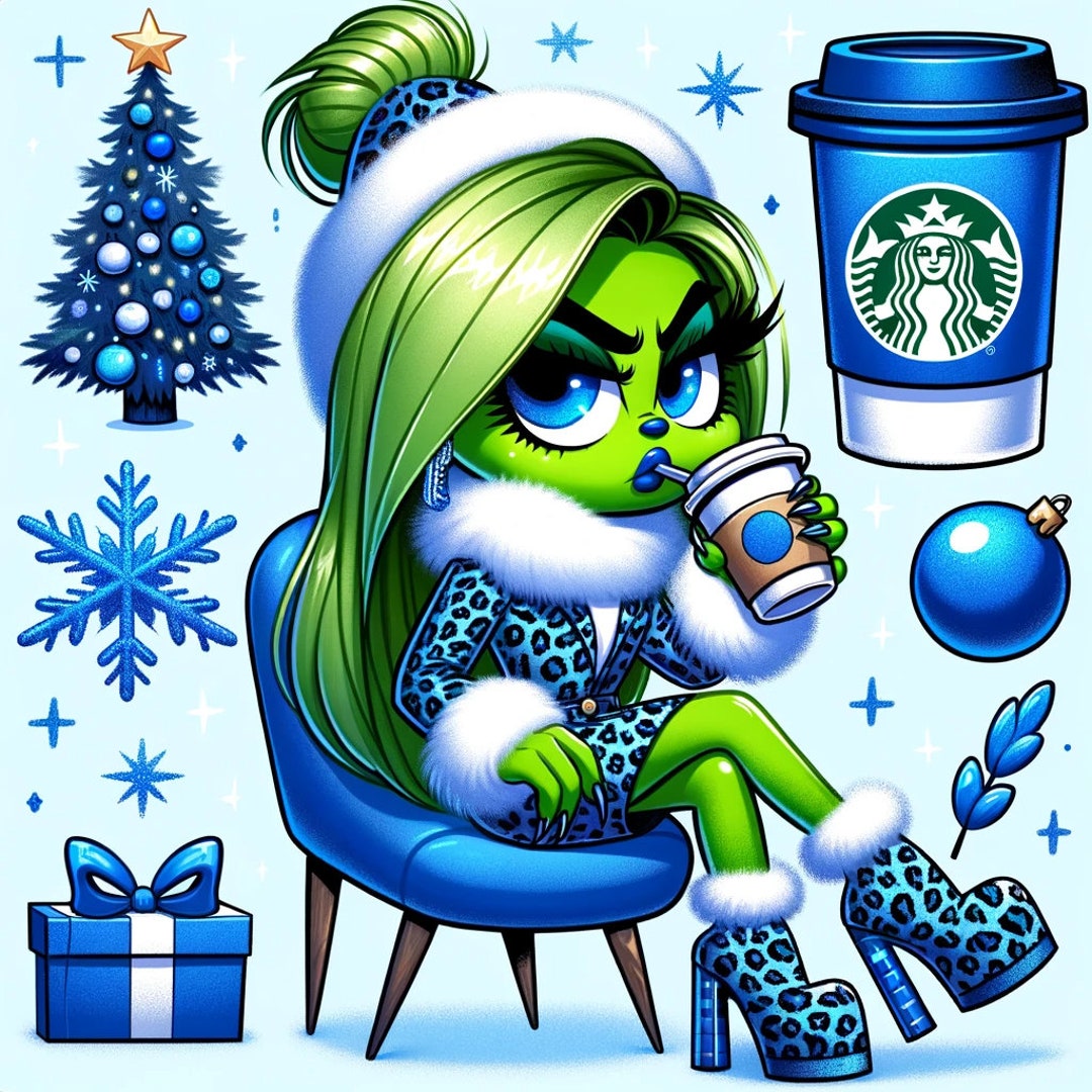 Super Cute Christmas Bougie Grinch Christmas Girl Grinch Platinum ...