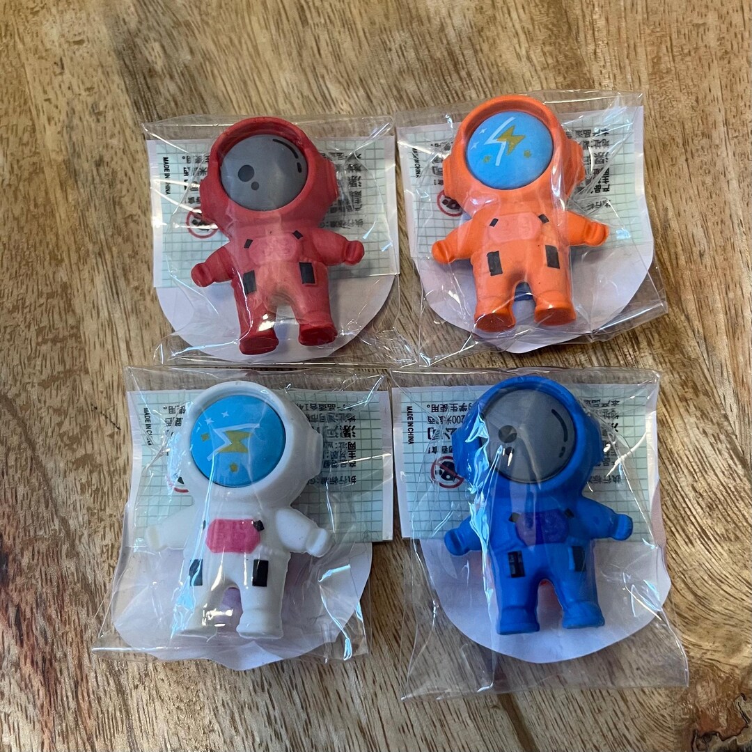 Astronaut Erasers/rubbers, Multipurpose and Cute! Orange, Blue, White ...