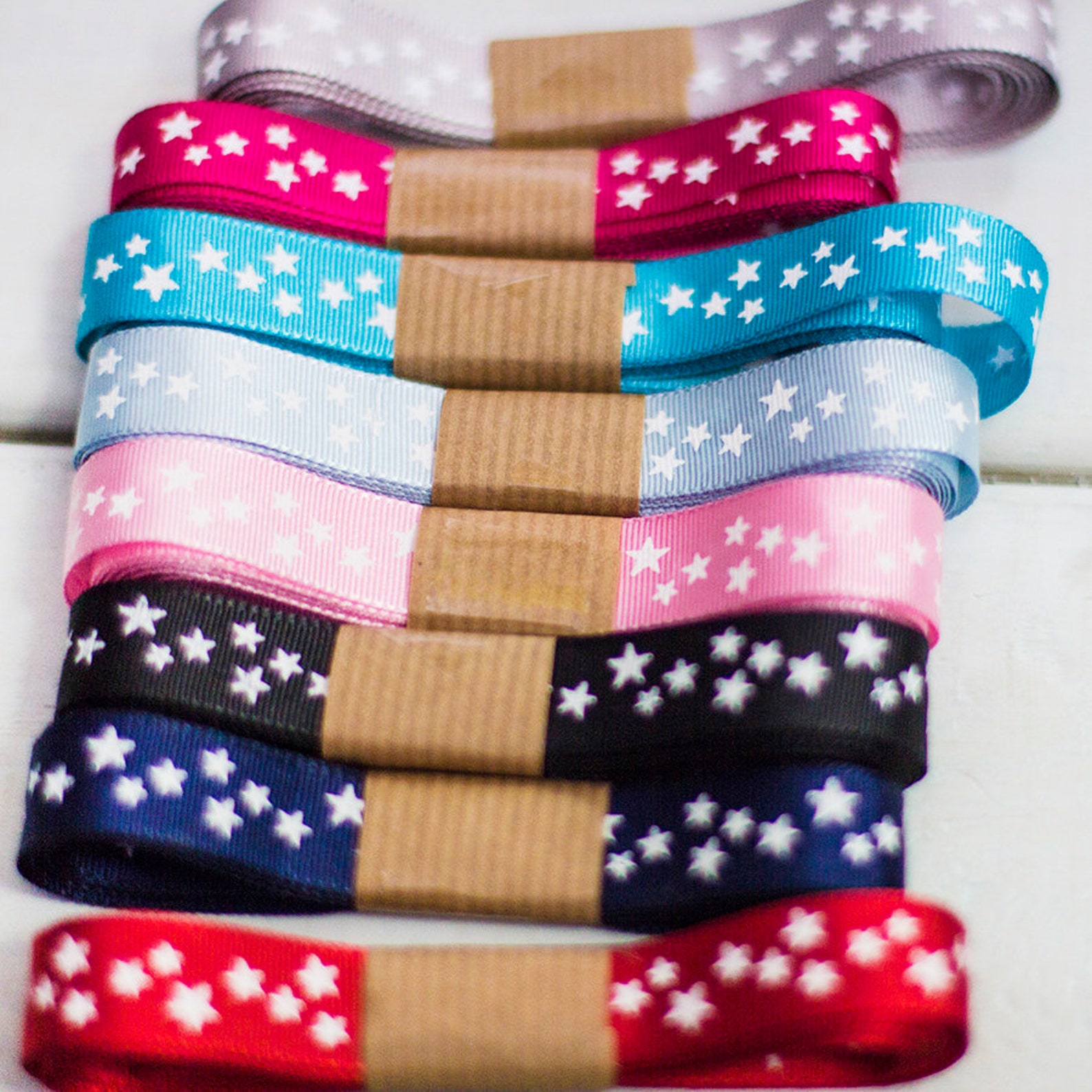 Double-sided Star Ribbon 2.5m - 15mm Wide - Etsy